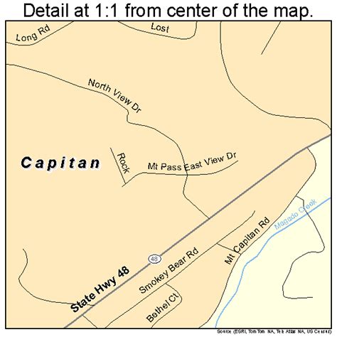 Capitan New Mexico Street Map 3511800