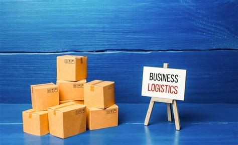 Premium Photo Boxes And Easel With Business Logistics Supply Chain