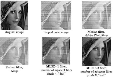 The Result Of Images Filtering In Aditive Noise As Stripes Image Download Scientific Diagram