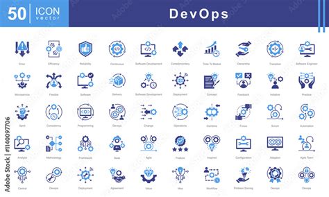 Devops Icon Collection Set Containing Software Development