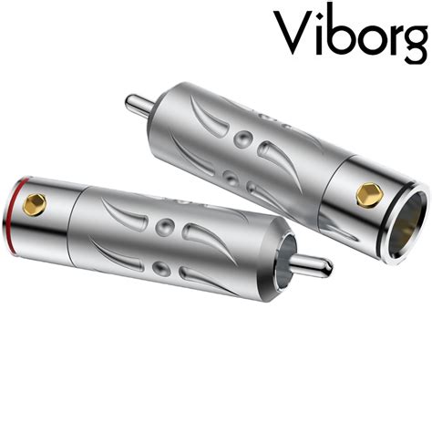 Vr109s Viborg Rca Connectors Pure Copper Silver Plated 2 Pairs