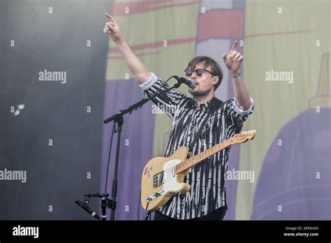 Berlin Germany 10 09 2017 British Band Django Django Perform At The Lollapalooza Festival In
