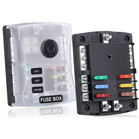 200a 6 Way Fuse Block With 2 Positive Power Inputs Negative Bus 6