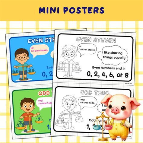 Even And Odd Poster Mini Posters Featuring Even Steven And Odd Todd