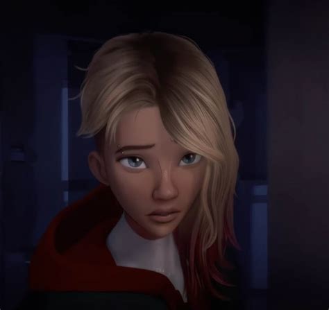 An Animated Image Of A Woman With Blonde Hair And Blue Eyes Looking At
