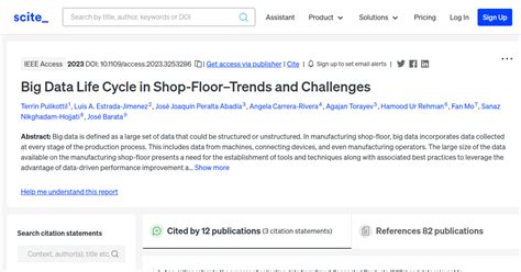 Big Data Life Cycle In Shop Floortrends And Challenges