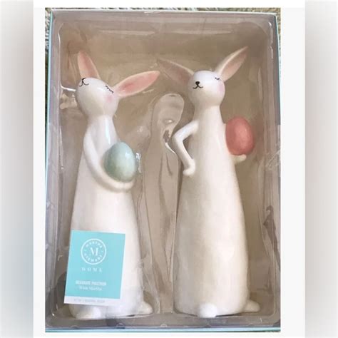 Martha Stewart Holiday Martha Stewart Set Of 2 Ceramic Easter Bunny