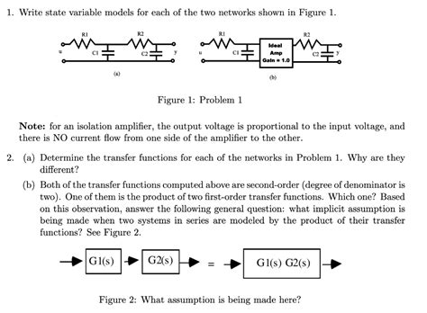 Solved Write State Variable Models For Each Of The Two Chegg