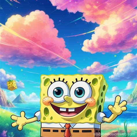 Spongebob Anime Sky Texture Stable Diffusion Online