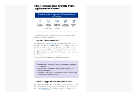 Ppt 5 Significant Ways To Develop Ios Apps On Windows Powerpoint