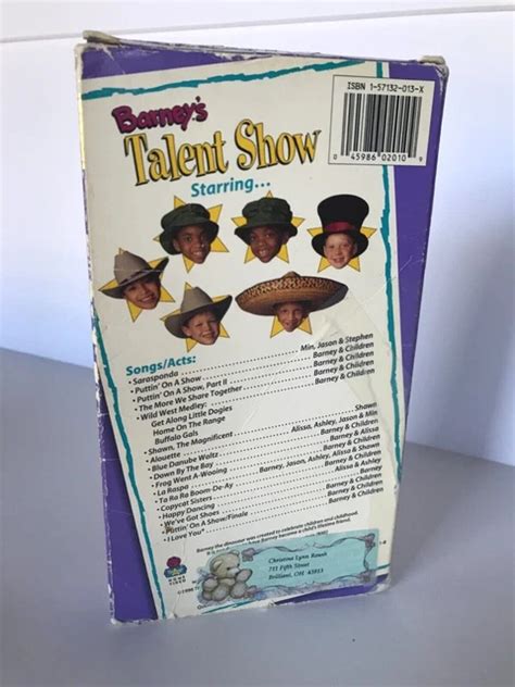 Barney Barneys Talent Show Vhs 1996 £6 19 Picclick Uk