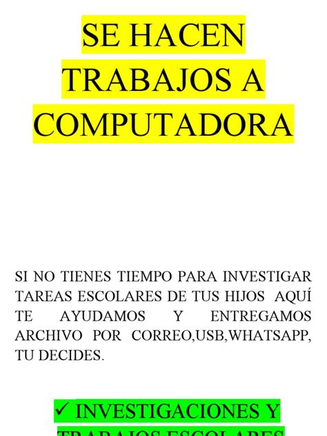 se hacen trabajos a computadora pdf