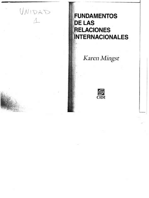 Mingst Fundamentos De Las Relaciones Internacionales Capítulo 3 Pdf
