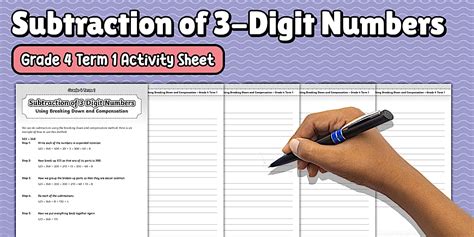 Subtraction Of 3 Digit Numbers Using Breaking Down And Compensation