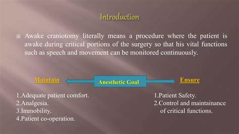 Awake Craniotomy Pptx