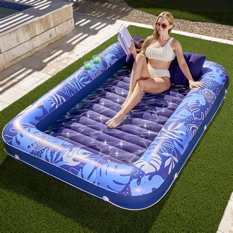 Previously Opened Sloosh Inflatable Tanning Pool Lounger Float For