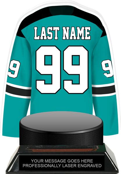 Hockey Jersey Colorix T Acrylic Trophy Teal Tacr7 Jsy Hk Teal Q
