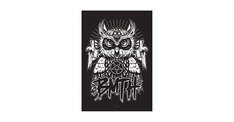 Bmth Owl Logo Bring Me The Horizon Patch Bmth Owl Pentagram British