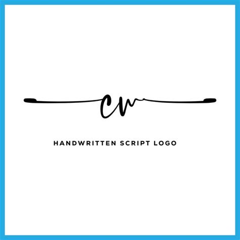 Premium Vector Cw Initials Handwriting Signature Logo Cw Letter Real