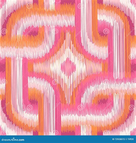 Ikat Pattern Stock Vector Illustration Of Abstract Print 72928072