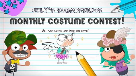 Poptropicas Monthly Costume Contest Fan Made Costume Designs For