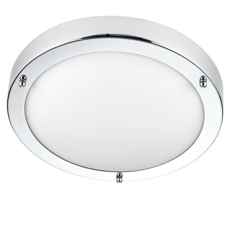 Ip44 Outdoor Dimmable Bulkhead Light Chrome Plate Bathroom Flush
