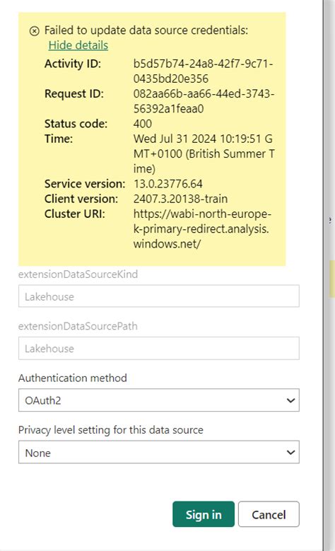 Issue While Configuring Dataflow Gen 2 Connection Microsoft Fabric Community