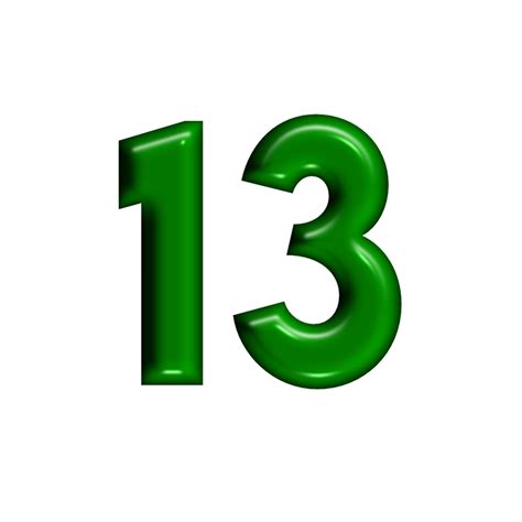 3d Number Green Glossy Color 25006182 Png
