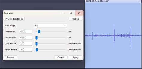 Popmute That Doesnt Limit Mute Level To The Threshold Audacity 3