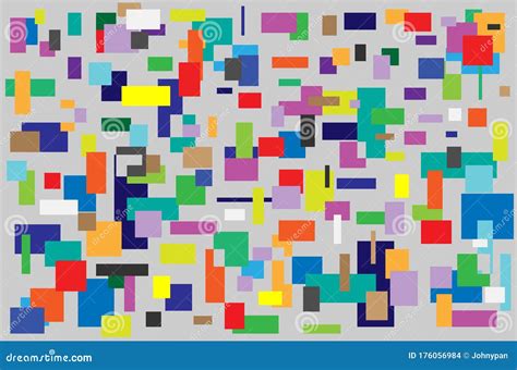 Cuadrados Abstractos En El Vector De Colores Ilustración Del Vector Ilustración De Azul Fondo