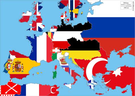 Europe In 1871 With Flags Ottoman Vassals Marked Maps On The Web