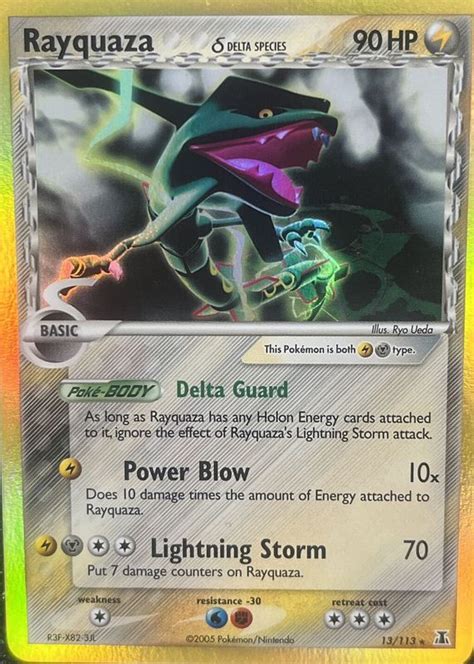 Rayquaza 2005 Ex Delta Species 013 113 Holo Price Guide Sports Card
