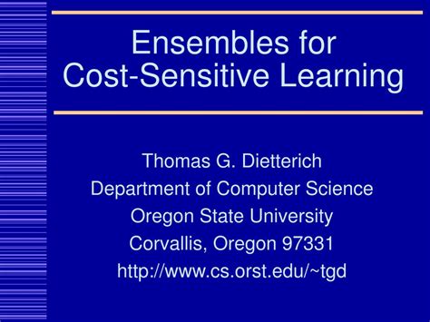 Ppt Ensembles For Cost Sensitive Learning Powerpoint Presentation Free Download Id2924566