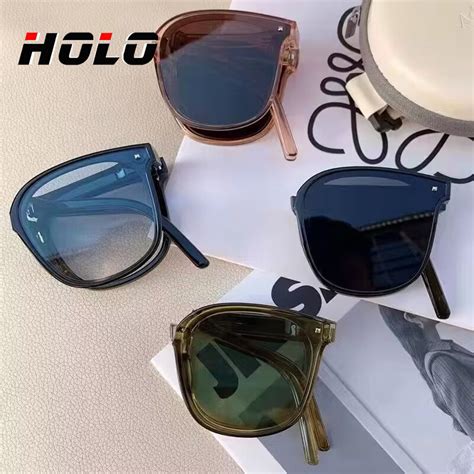 Fashionable Women Folding Sunglasses Outdoor Uv400 Unisex Portable Collapsible Glasses Summer