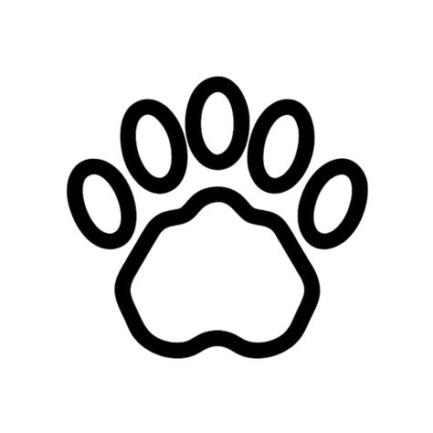 Pictograma De Pata De Cão Vetor Premium Gerado Com Ia