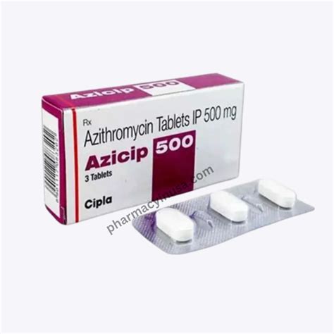 Azithromycin 500mg Azicip 180 Pills Pharmacyinusa