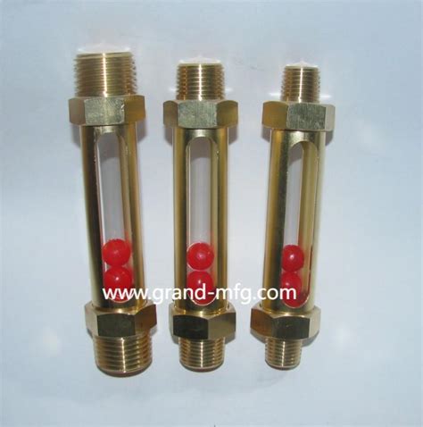 Brass Elbow Tubular Oil Level Indicator Gauge With Separate Screw In Fitting