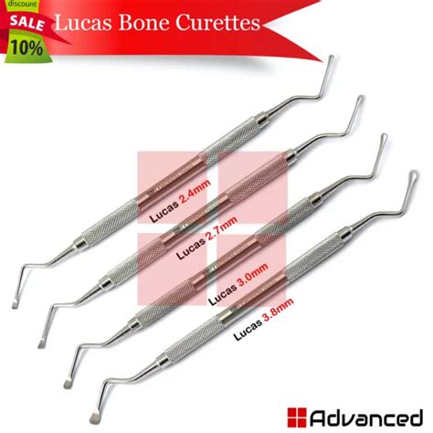 Surgical Lucas Bone Curettes Periodontal Extraction Cyst Removal Tooth