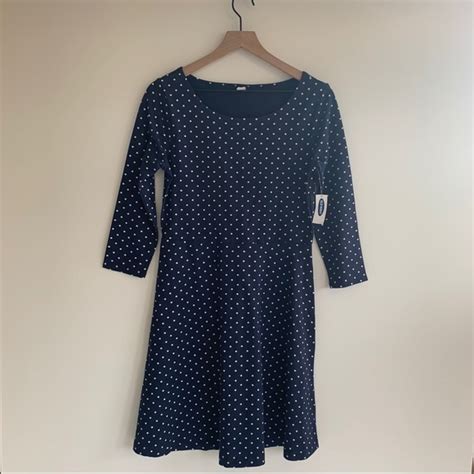 Old Navy Dresses Nwt Old Navy Dress Navy White Polka Dot Medium