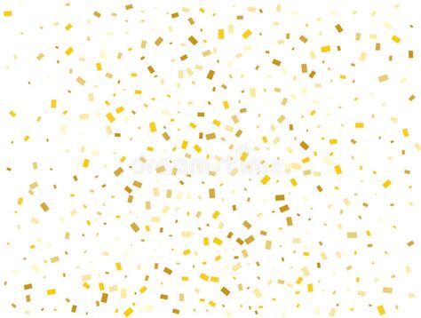 Gender Neutral Golden Rectangles Confetti Background Vector