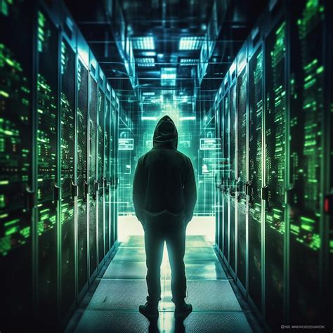 Premium Photo D Illustration Of Hacker Of Cyber Security Poster In The Abstract Background