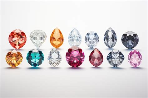 유명한 큰 다이아몬드의 3d 렌더링은 ⁇ 색 배경에 스케일로 묘사되어 있습니다 프리미엄 사진