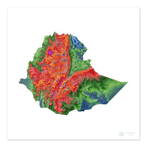 Physical Map Of Ethiopia Ezilon Maps