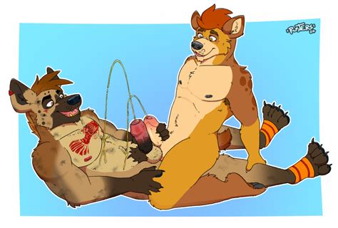 Rule 34 Absurd Res Anthro Axel Bodily Fluids Duo Frottage Genital Fluids Hi Res Hyena Male
