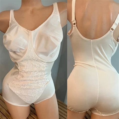 Vintage All In One Girdle Bodysuit Shaper Under Wire Olga 43010 Sz 36c