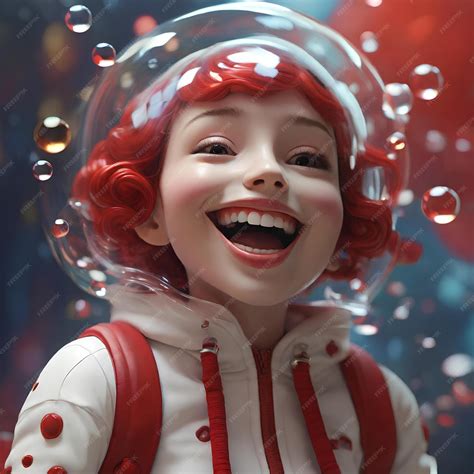 Premium Photo An Otherworldly Being Characterized By A Bubble Head