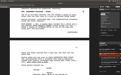 Fade In Professional Screenwriting Software
