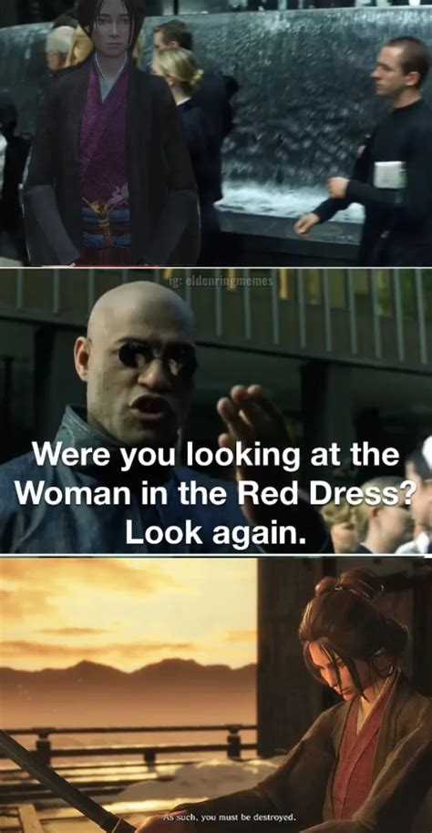 Were You Looking At The Woman In The Red Dress Rsekiro