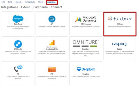 Integración De Tableau Questionpro Help Document