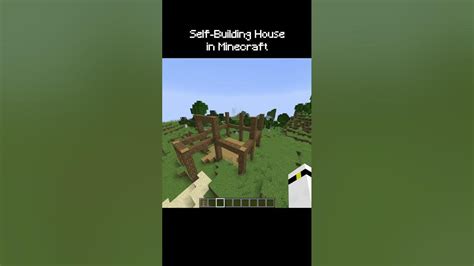 Self Building House In Minecraft Shorts Minecraft Youtube
